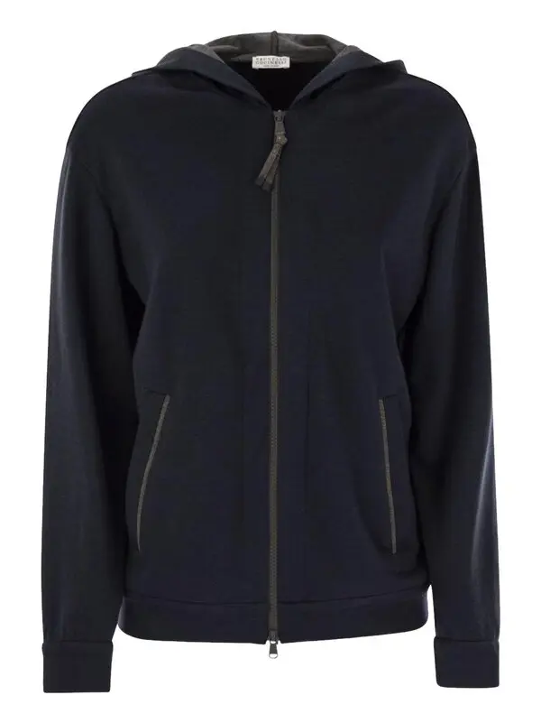 Brunello Cucinelli Cotton And Silk Hooded Cardigan - Multicolor