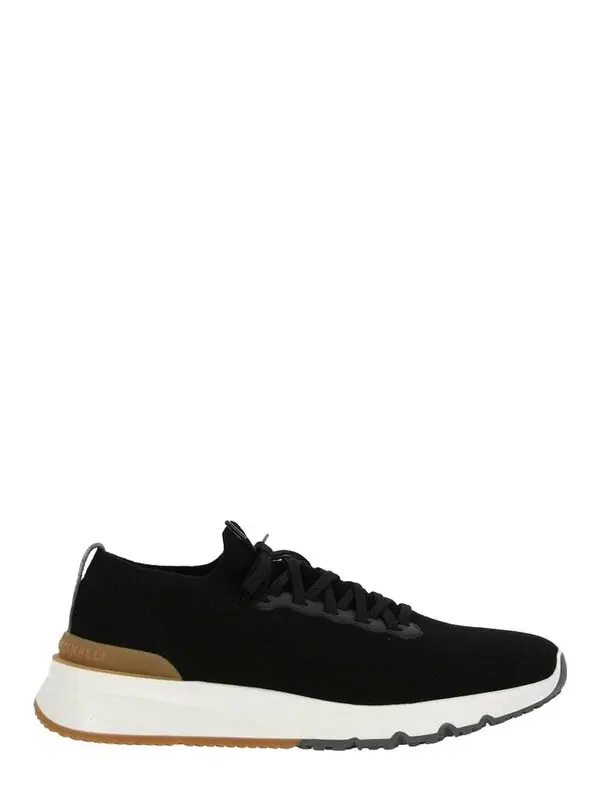 Brunello Cucinelli Knitted Low Top Sneakers - Black