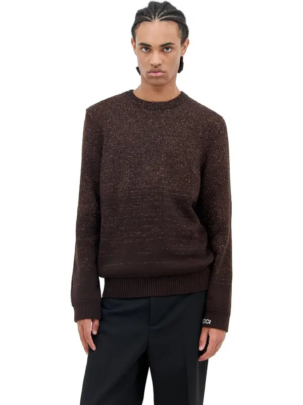 Gucci Sequin Crewneck Sweater - Brown