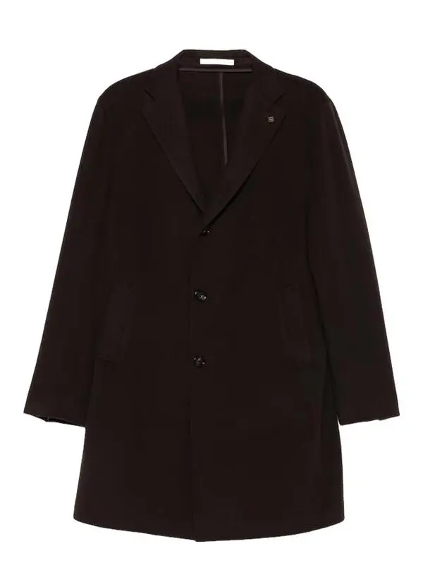 Tagliatore Single Breasted Coat - Brown