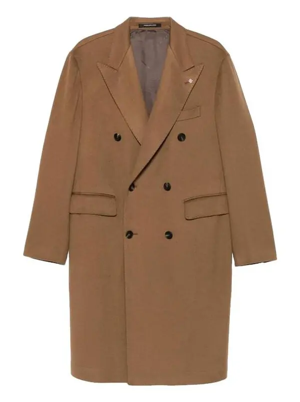 Tagliatore Cashmere Double-breasted Coat - Brown