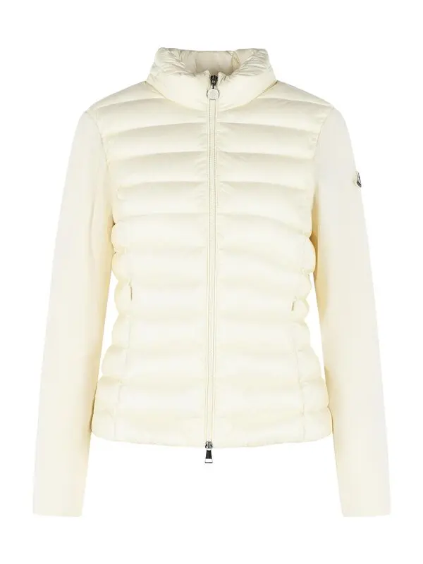 Moncler Padded Virgin Wool Cardigan - White