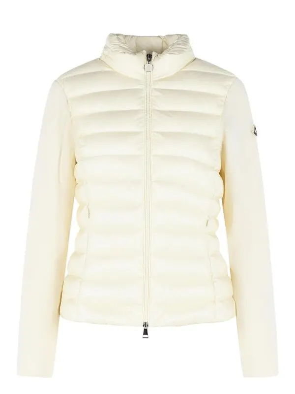 Moncler Padded Virgin Wool Cardigan - White