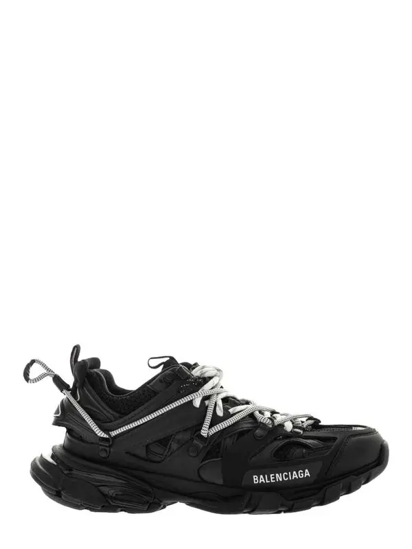 Balenciaga Men`s Trail Laces Track Sneaker In Black/white - Multicolor