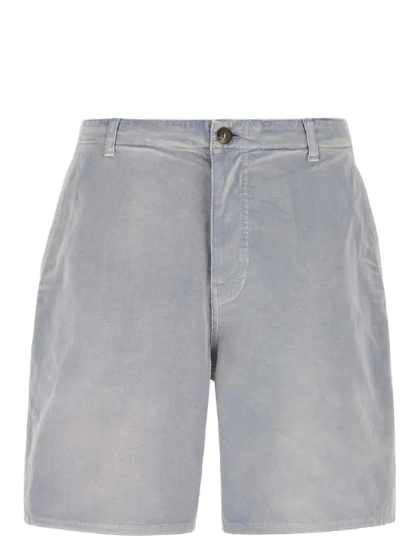Prada Cotton Gabardine Bermuda Shorts - Blue
