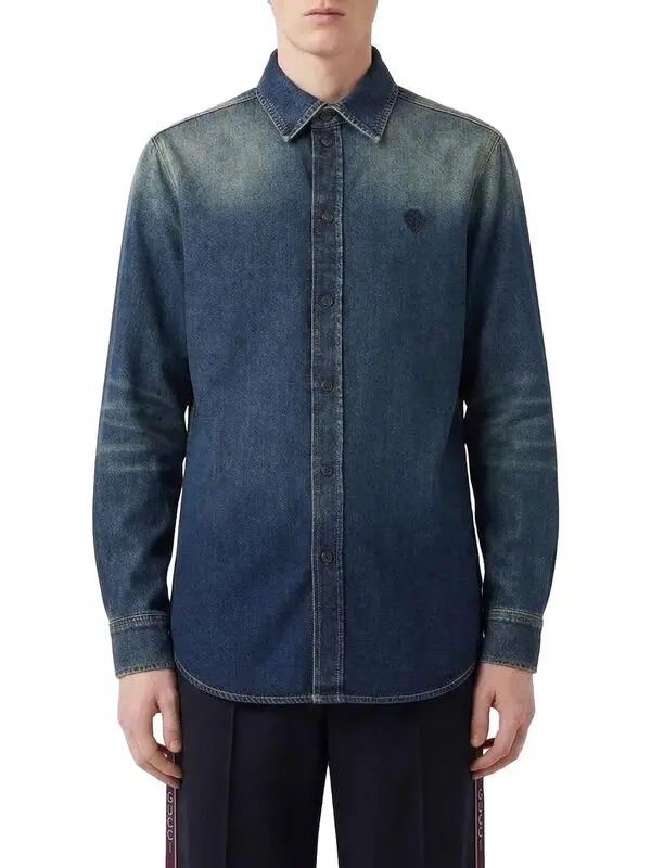 Gucci Cotton Denim Shirt - Blue