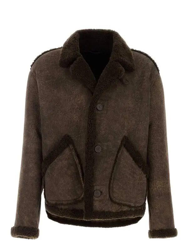 Giorgio Armani Shearling Jacket - Brown