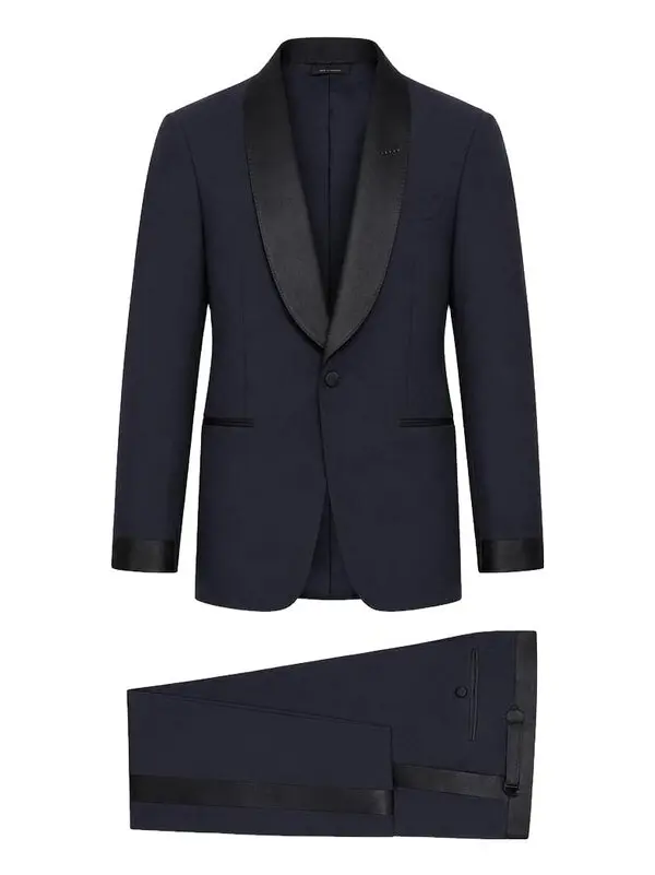 TOM FORD Single Breasted Tuxedo With Silk Inserts - Multicolor
