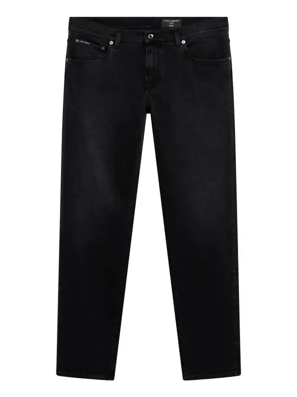 Dolce & Gabbana Stretch Jeans In Denim - Black