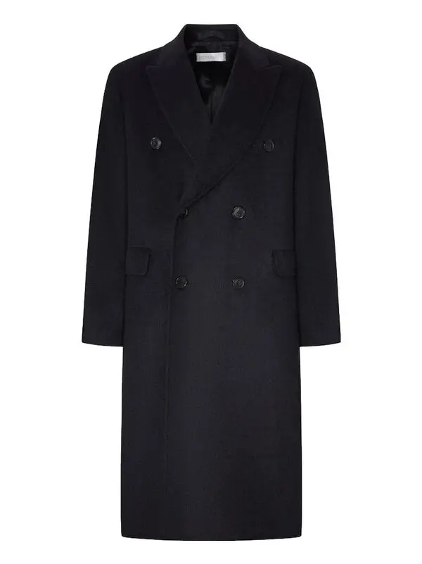 Our Legacy Whale Double-breasted Mohair Wool Coat - Black