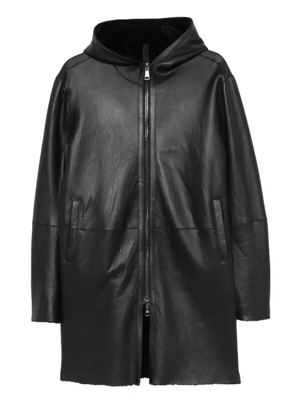 Tagliatore Shearling-trimmed Leather Jacket - Black
