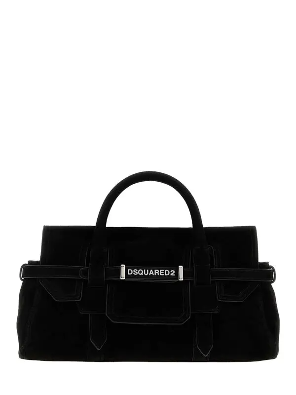 Dsquared2 Suede Twin Handbag - Black