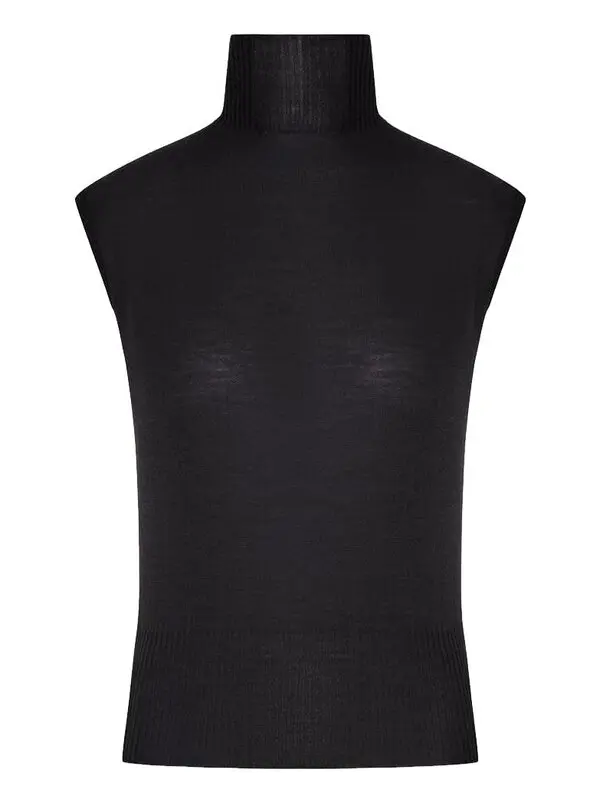 Rick Owens Turtle Knitted Top - Black