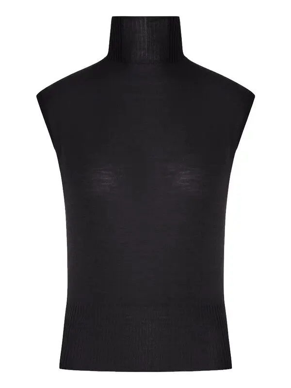 Rick Owens Turtle Knitted Top - Black
