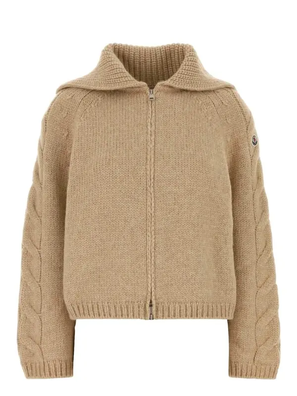 Moncler Alpaca Blend Cardigan - Brown