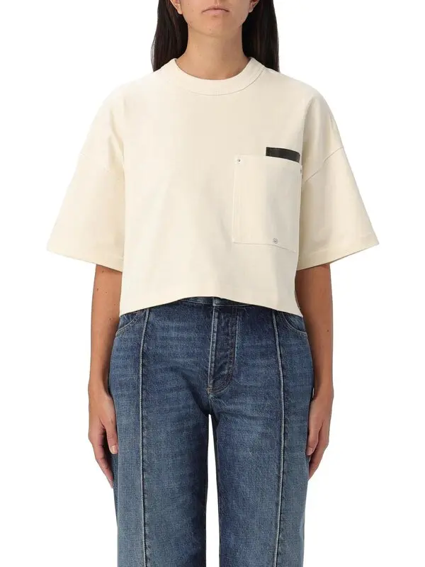 Bottega Veneta Solid T-shirt - Cream