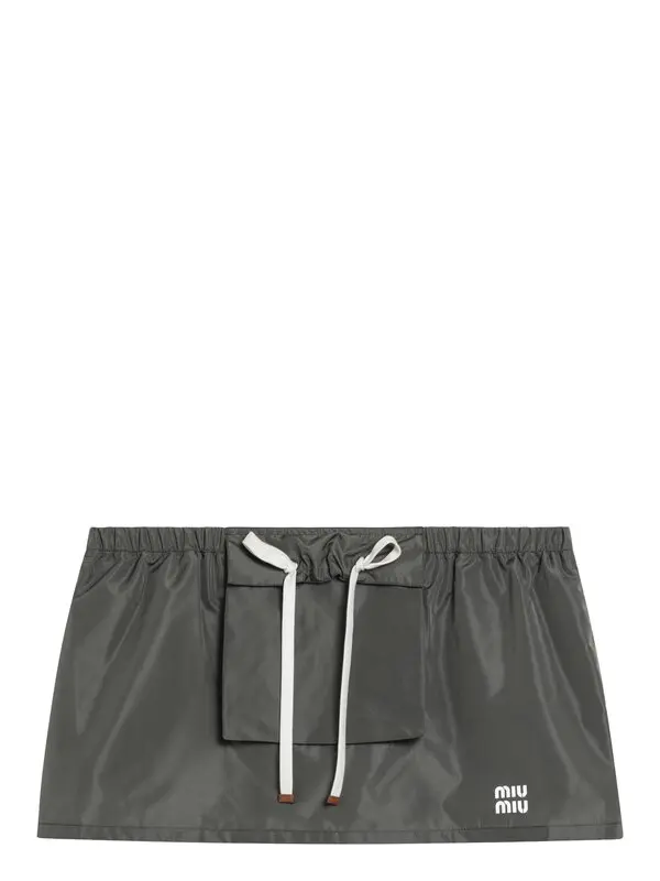 Miu Miu Tela Tec Mini Skirt - Green