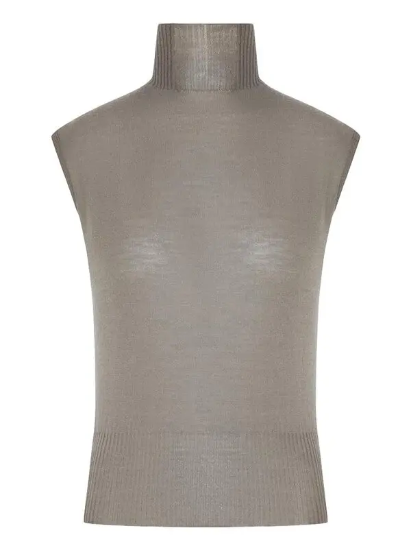 Rick Owens Turtle Knitted Top - Gray