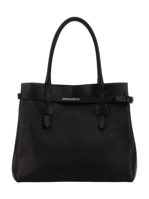 Dsquared2 Leather Twin Shopping Bag - Black
