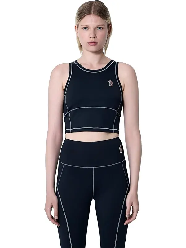 Moncler Logo Motif Tank Top - Black