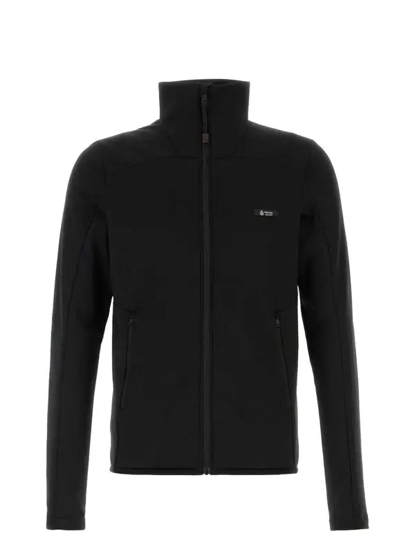Prada Polyester Zip-up Sweatshirt - Black