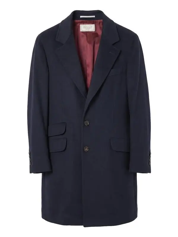 Brunello Cucinelli Wool Overcoat - Multicolor