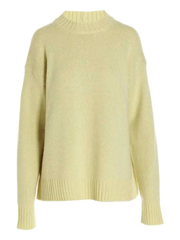 JIL SANDER Cachemire Blend Crewneck Sweater - Yellow