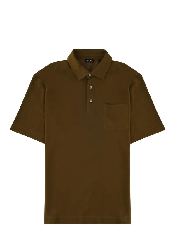 Zegna Regular Fit Polo Shirt - Green