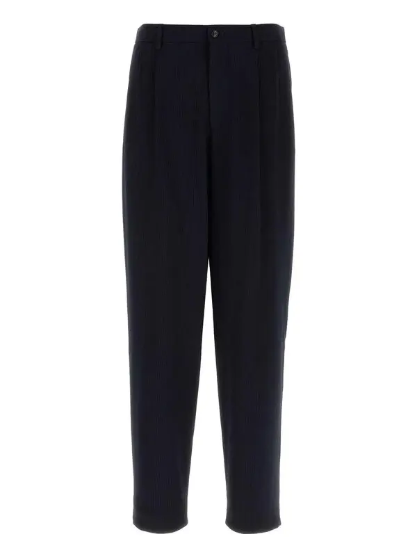 Giorgio Armani Navy Jersey Pant - Blue