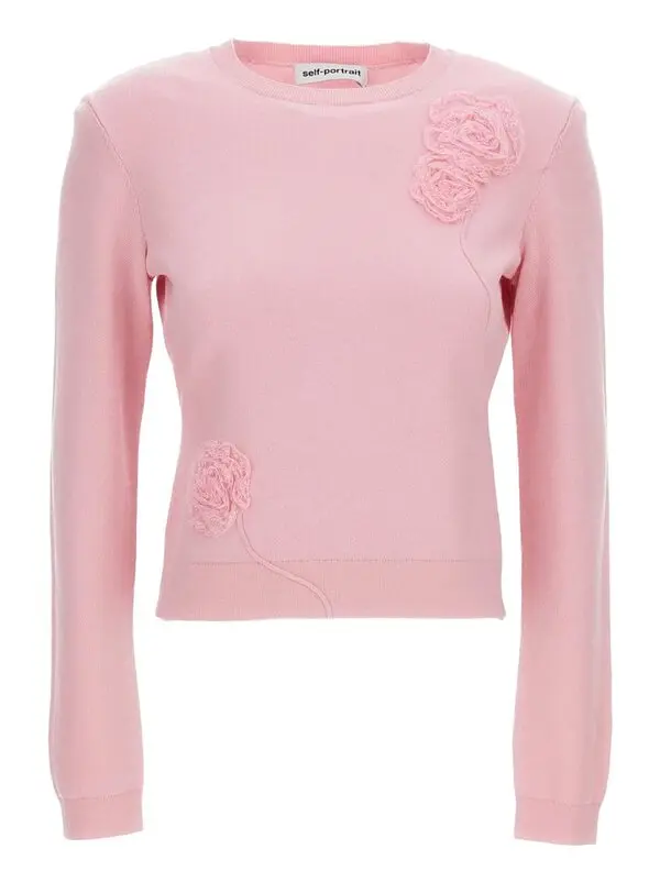 SELF-PORTRAIT Flower Knit Jumper - Multicolor