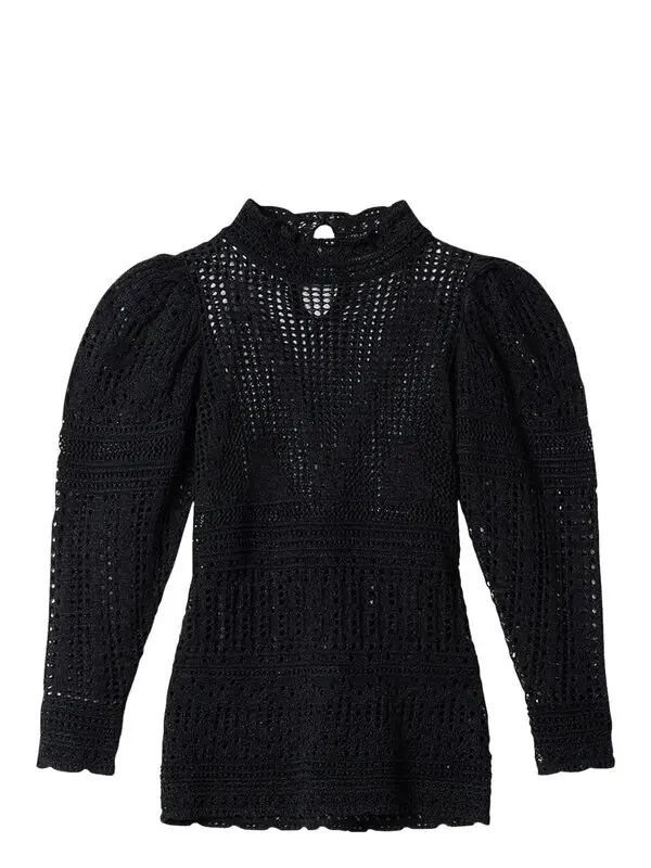 Isabel Marant Étoile Dahara Openwork Cotton Sweater - Black