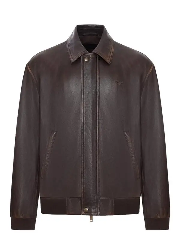Prada Nappa Bomber Jacket - Brown