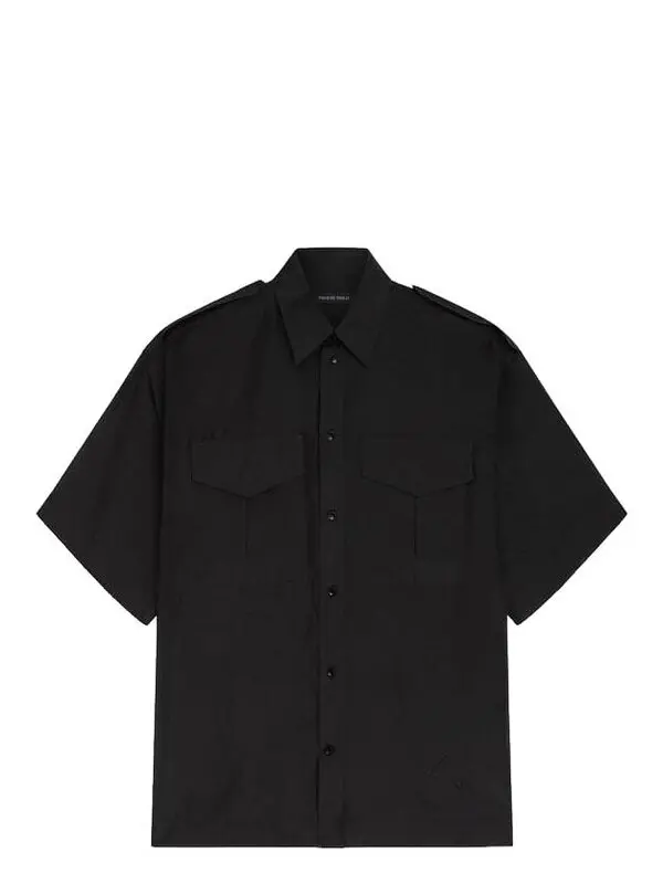 Phoebe Philo Lightweight Habotai Silk Utility Shirt - Black