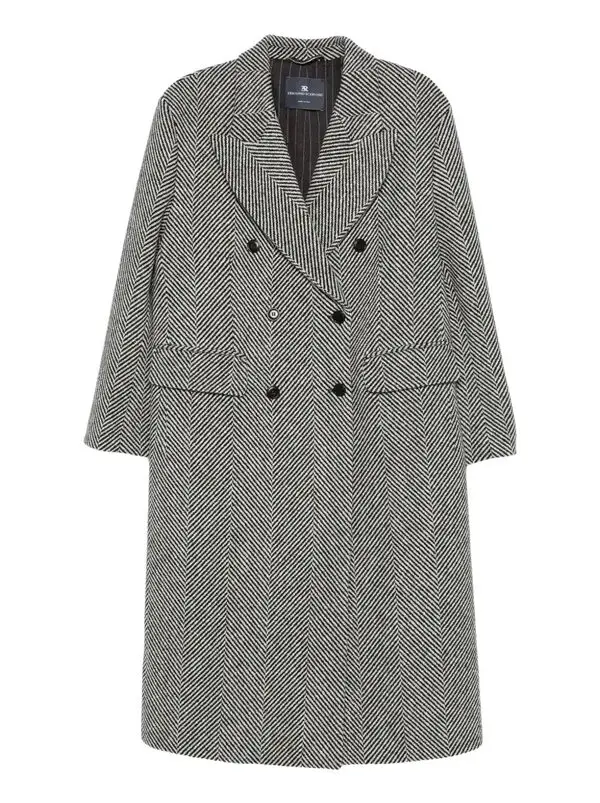ERMANO SCERVINO Ermanno Scervino Double-breasted Wool Coat - Multicolor