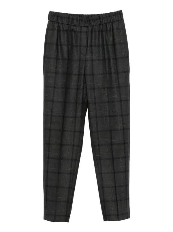 Peserico Wool Checked Pants - Multicolor