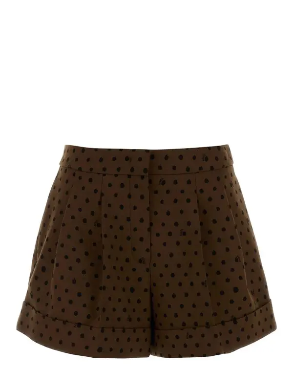 Fendi Printed Stretch Wool Blend Shorts - Multicolor