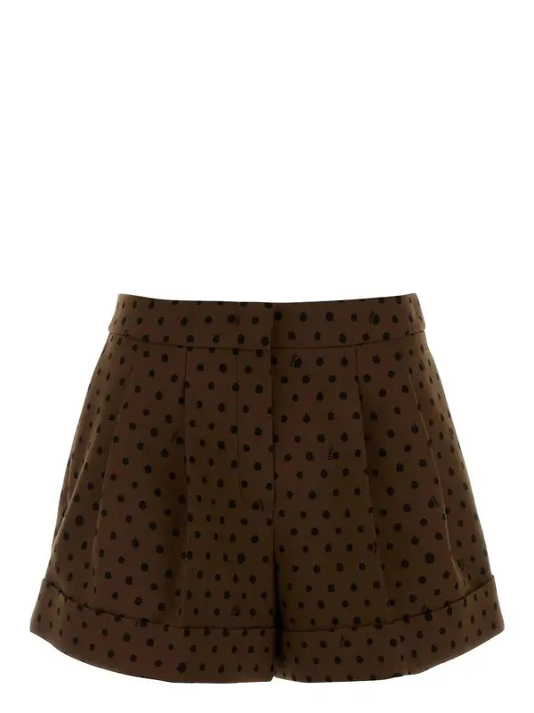 Fendi Printed Stretch Wool Blend Shorts - Multicolor