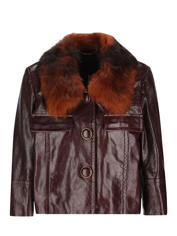Chloé Leather & Furs Jacket - Multicolor