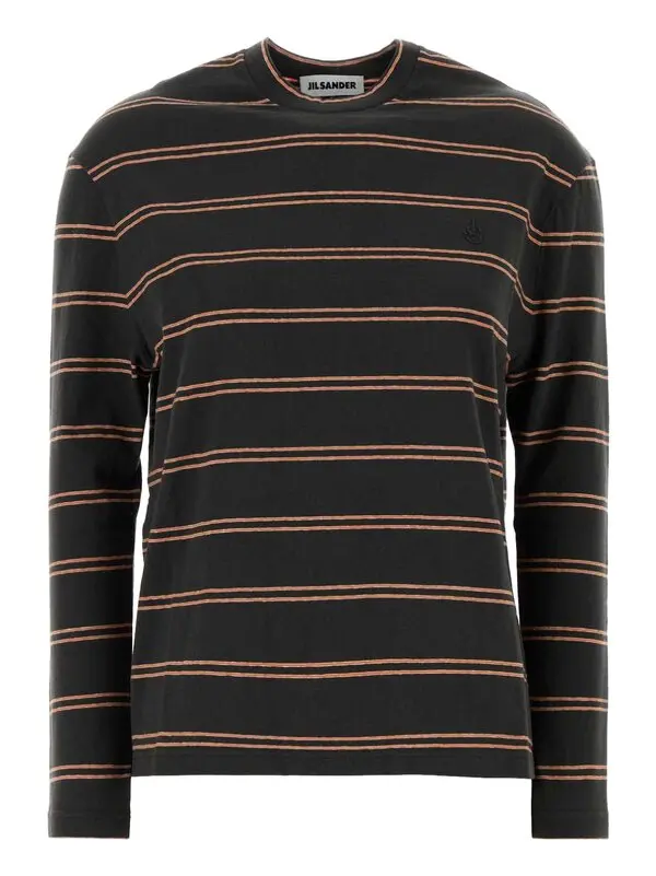 JIL SANDER Striped Cotton T-shirt - Multicolor