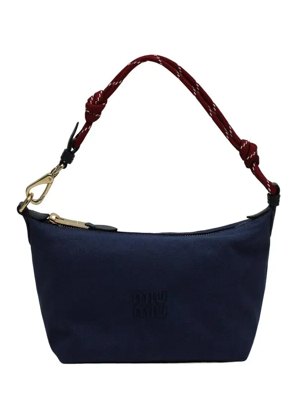 Miu Miu Pouch Indigo/amaranth In Gabardine - Blue