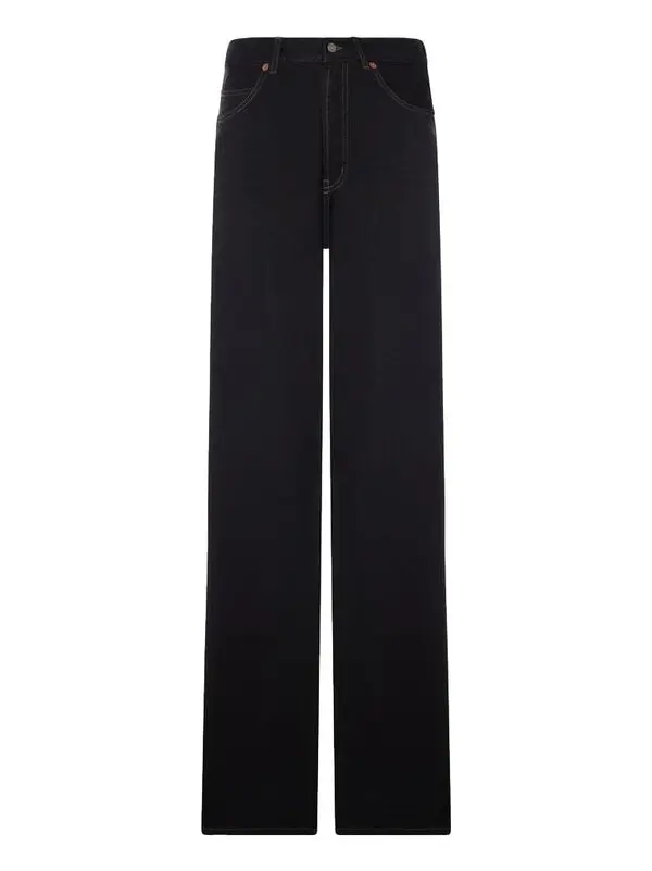 Saint Laurent Wide Leg Jeans - Black