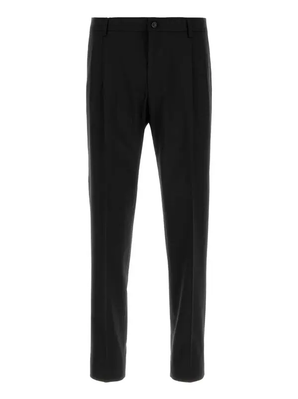 Dolce & Gabbana Stretch Wool Pant - Black
