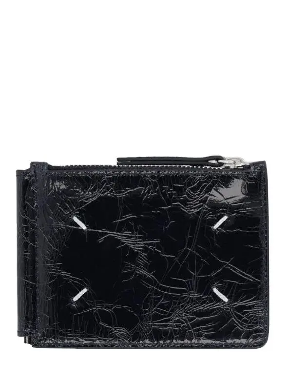 MAISON MARGIELA Portafoglio A Pinza Four Stitches - Blue