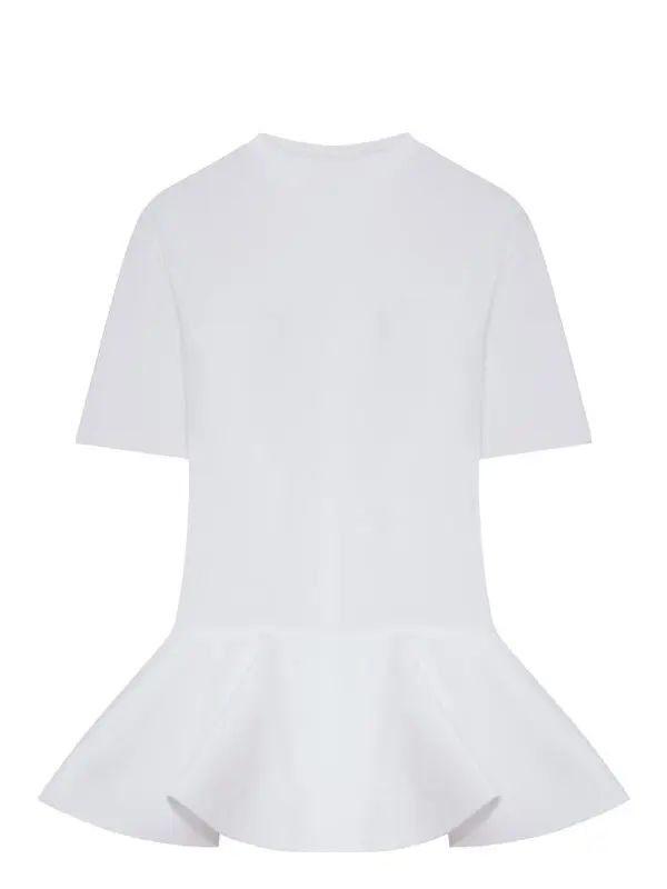 Alaïa Cotton Jersey Crinoline T-shirt - White
