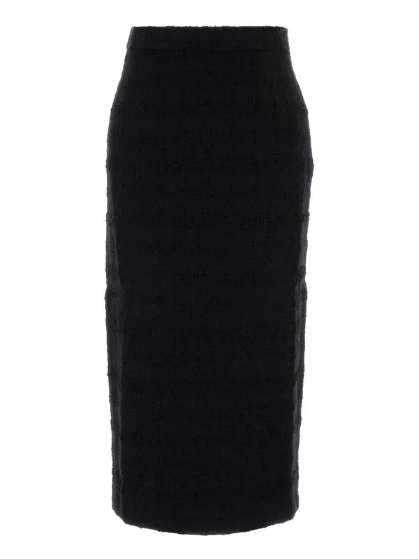 Alessandra Rich Tweed Skirt - Black