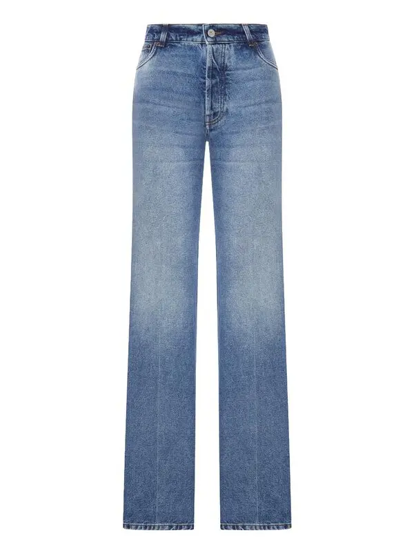 Miu Miu Straight Leg Denim Jeans - Faded Indigo