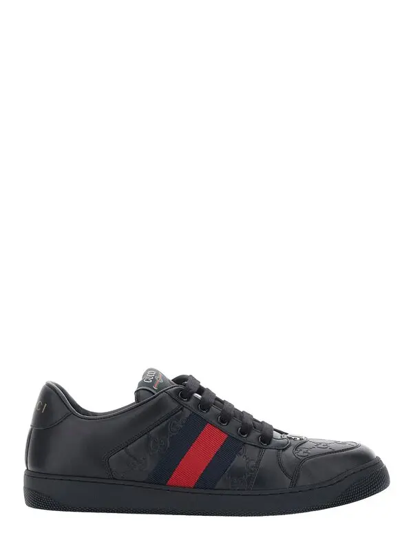 Gucci Leather Sneakers - Black