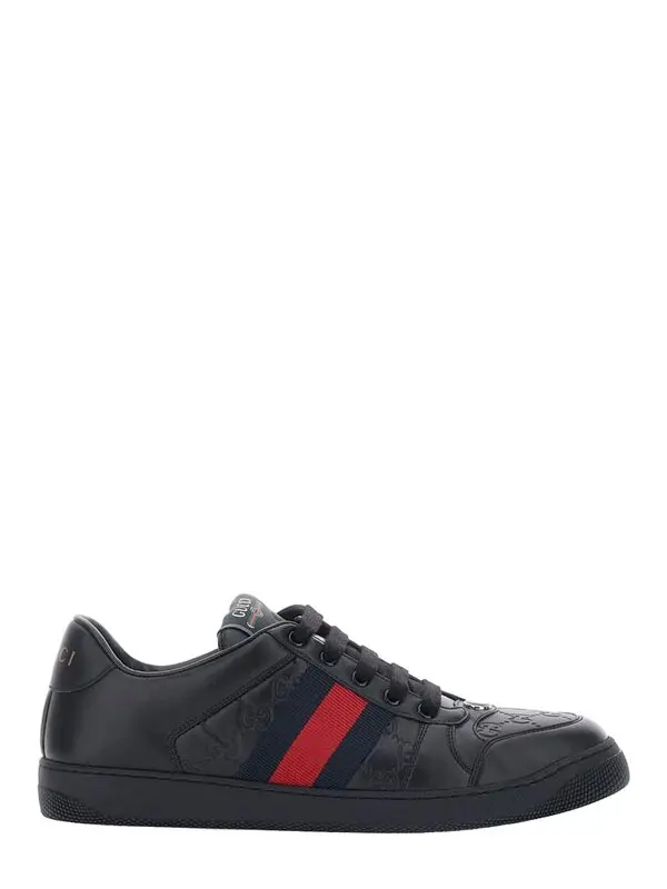 Gucci Leather Sneakers - Black