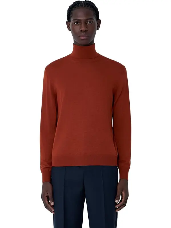 Saint Laurent Wool Turtleneck Sweater - Red
