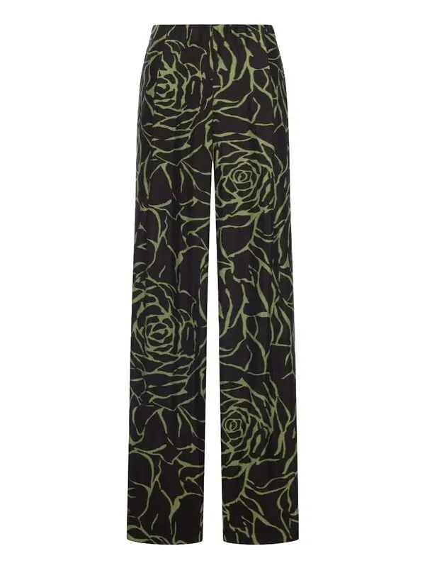 Dries Van Noten Wide Leg Trousers - Black
